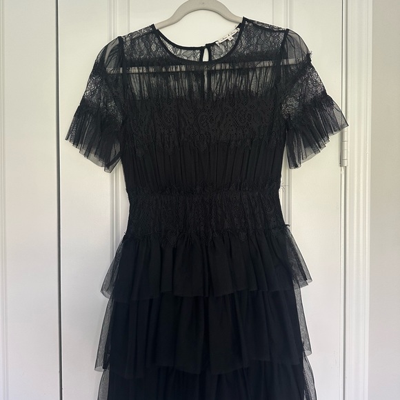 Willow & Clay | Dresses | Willow Clay Black Lace Tiered Dress | Poshmark